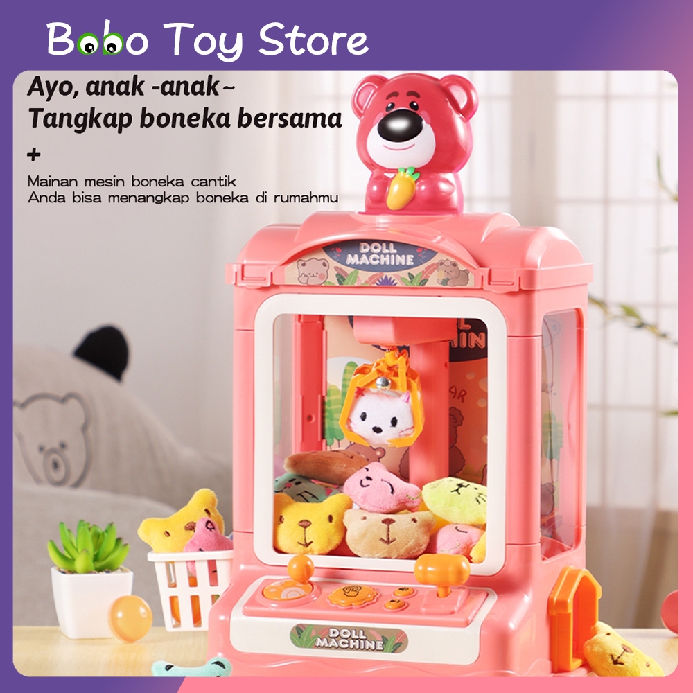 Jual BOBO Mesin Capit Boneka Mini Mainan Interaktif Claw Machine dengan ...