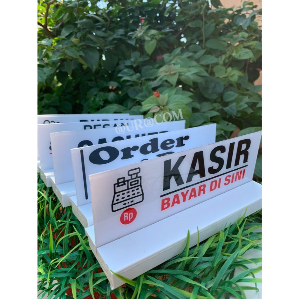 Jual Akrilik Kasir,Budaya Antri|Sign Reserved, Cashier, order & Pay ...