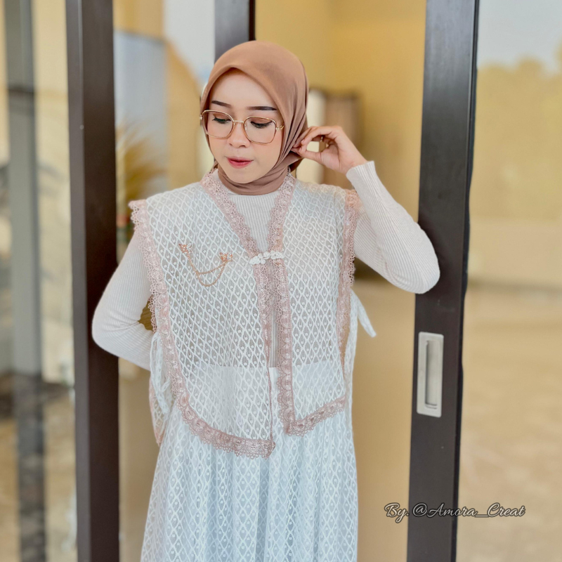 Jual Vest Aura - Vest Brukat - Outer Brukat | Shopee Indonesia