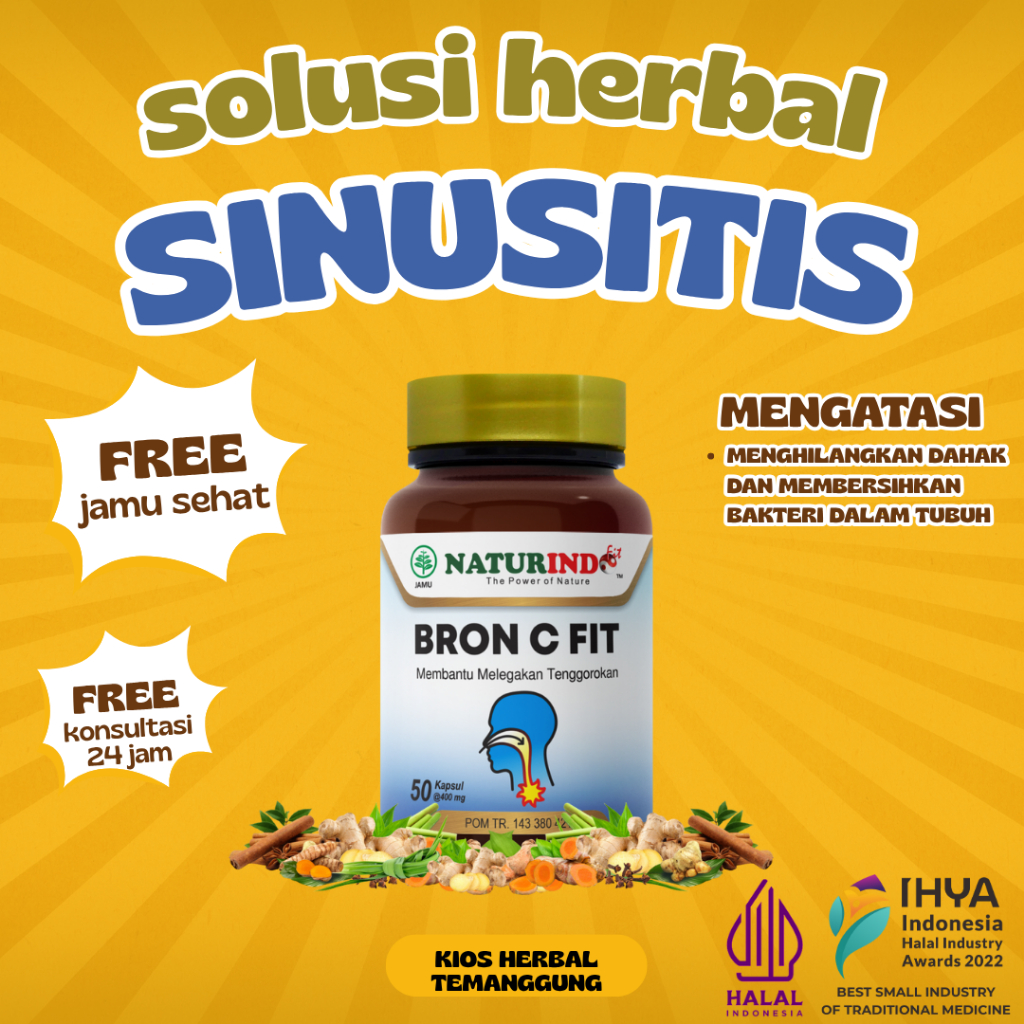 Jual Bron C Fit Obat Sinusitis Sinus Kronis Rhinitis Alergi Hidung ...