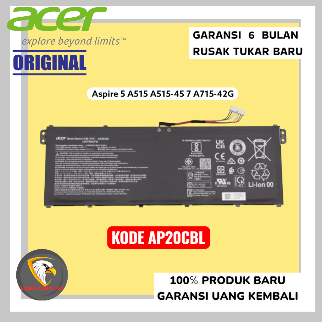 Jual Baterai original Battery Acer Aspire 5 A515 A515-45 7 A715-42G ...