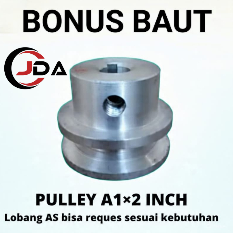 Jual PULLEY PULI A1 X 2 INCH BEBAS REQUES DIAMETER LOBANG AS TENGAH ...