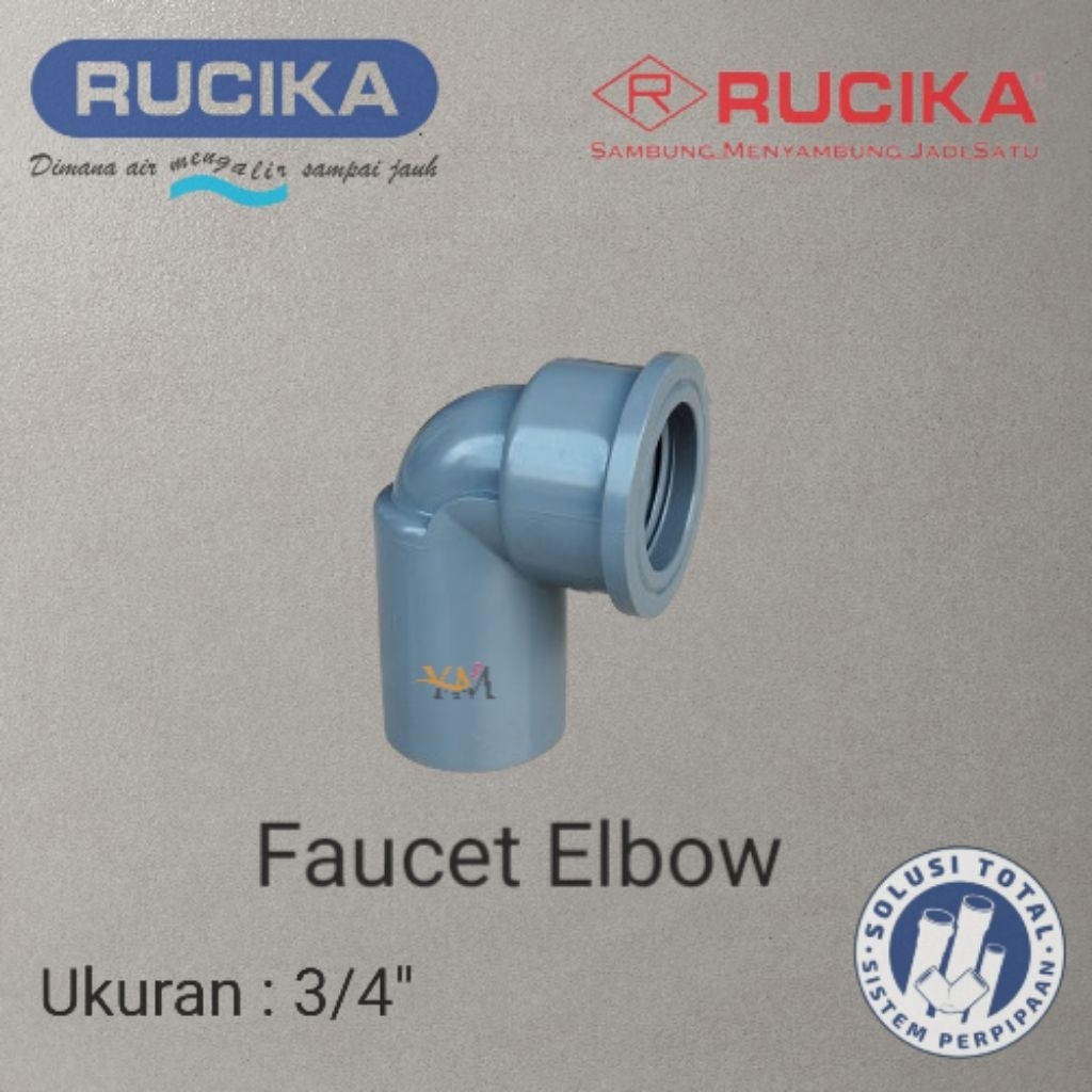 Jual FAUCET ELBOW DRAT DALAM PVC AW RUCIKA UK: 3/4 INCH | Shopee Indonesia