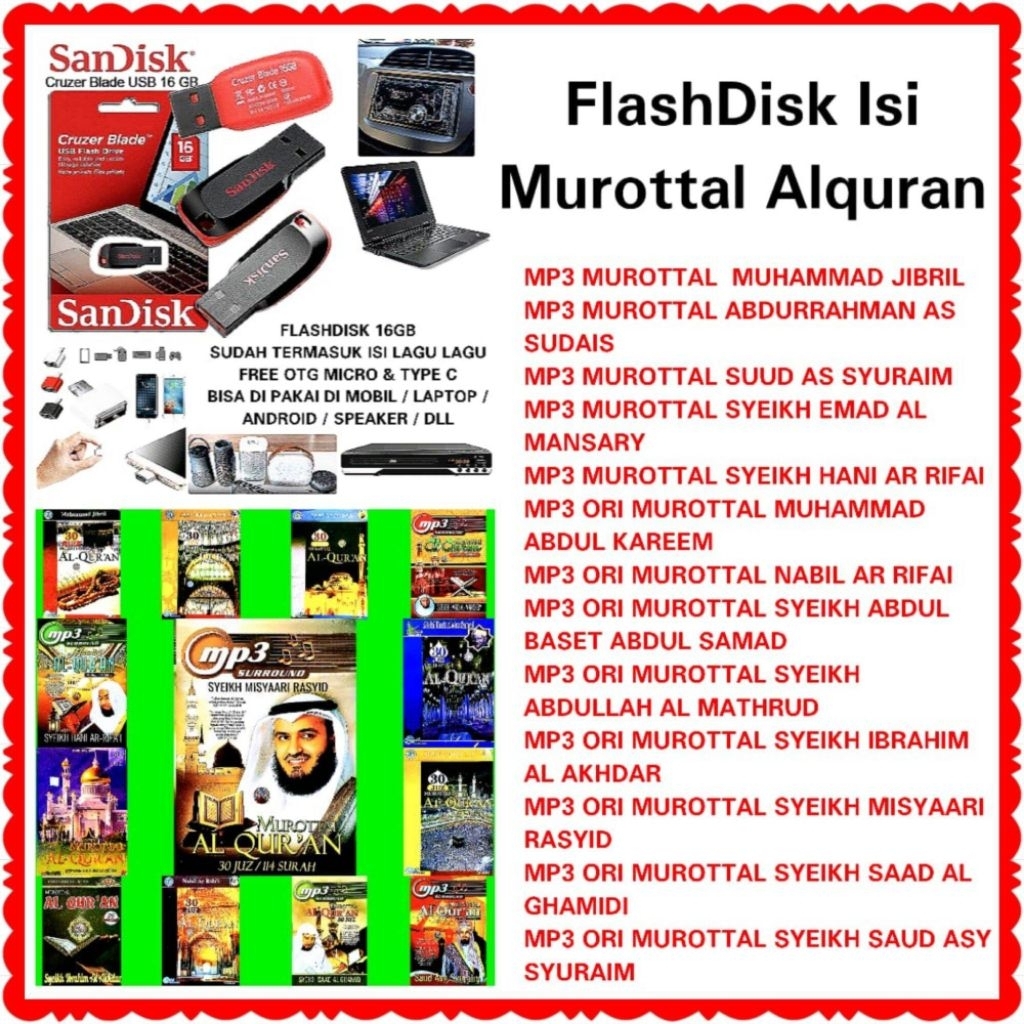 Jual USB MUROTTAL ALQURAN 30 JUZ-USB ISI MUROTTAL DAN SHOLAWAT-USB MUROTTAL AL QURAN-FLASHDISK ...