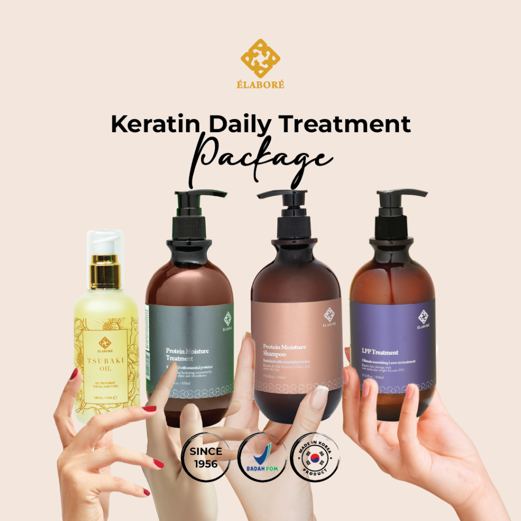 Jual Package Elabore Keratin Daily Treatment - Perawatan Rambut Rusak I ...