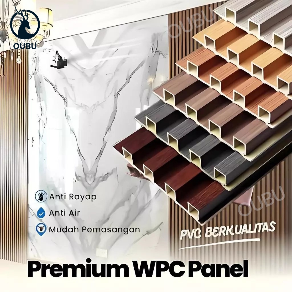 Jual (COD)Woodpanel Dinding WPC Kisi Kisi Kayu 160x22mm 2.9Meter WPC Aesthetic Dinding Motif ...