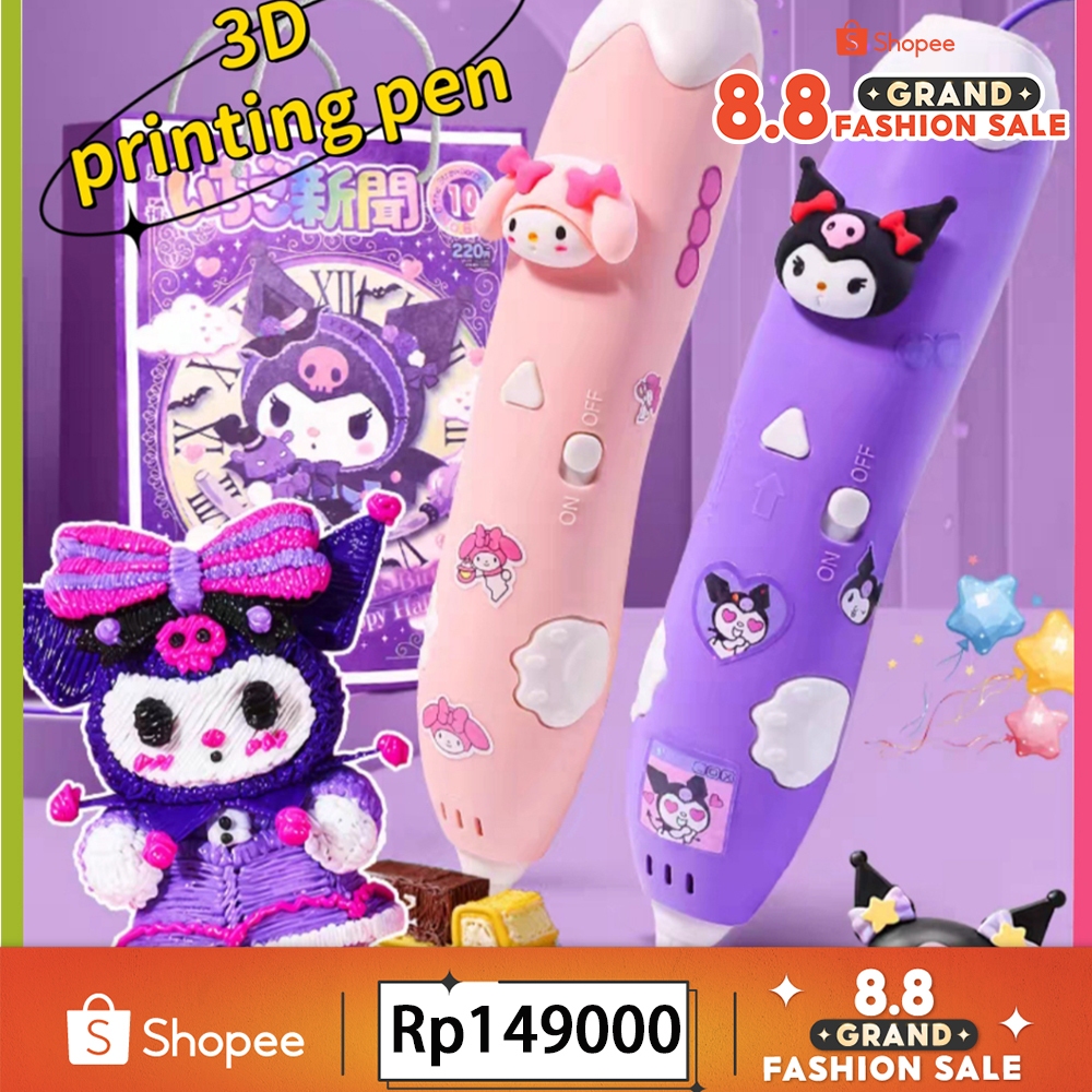Jual DUDU 3D Pen 3D Printer Mainan Edukasi Anak Making Doodle Arts 3D ...