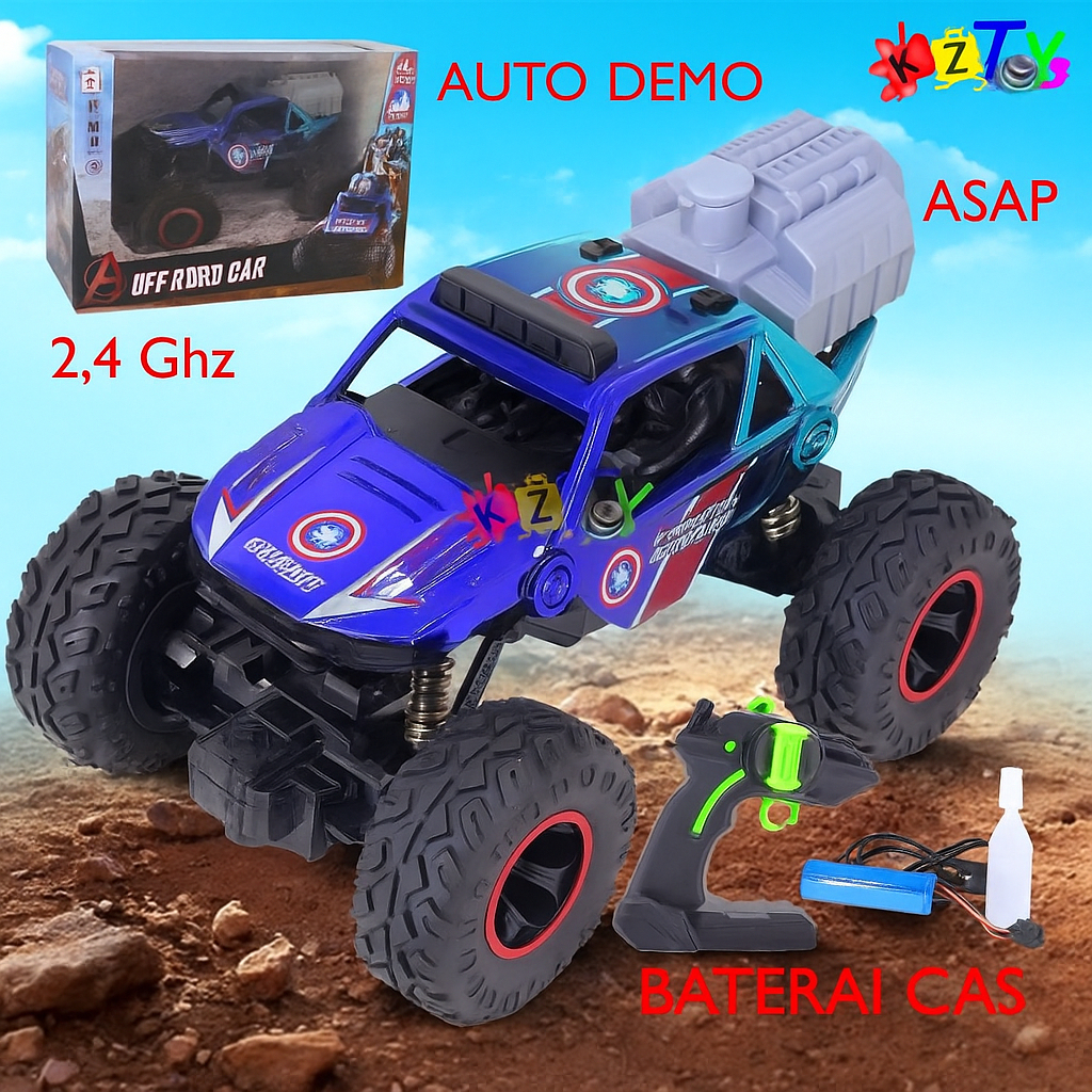 Jual MOBIL RC OFFROAD ROCK CRAWLER MONSTER 2.4 GHZ AVENGERS WARNA UV ...