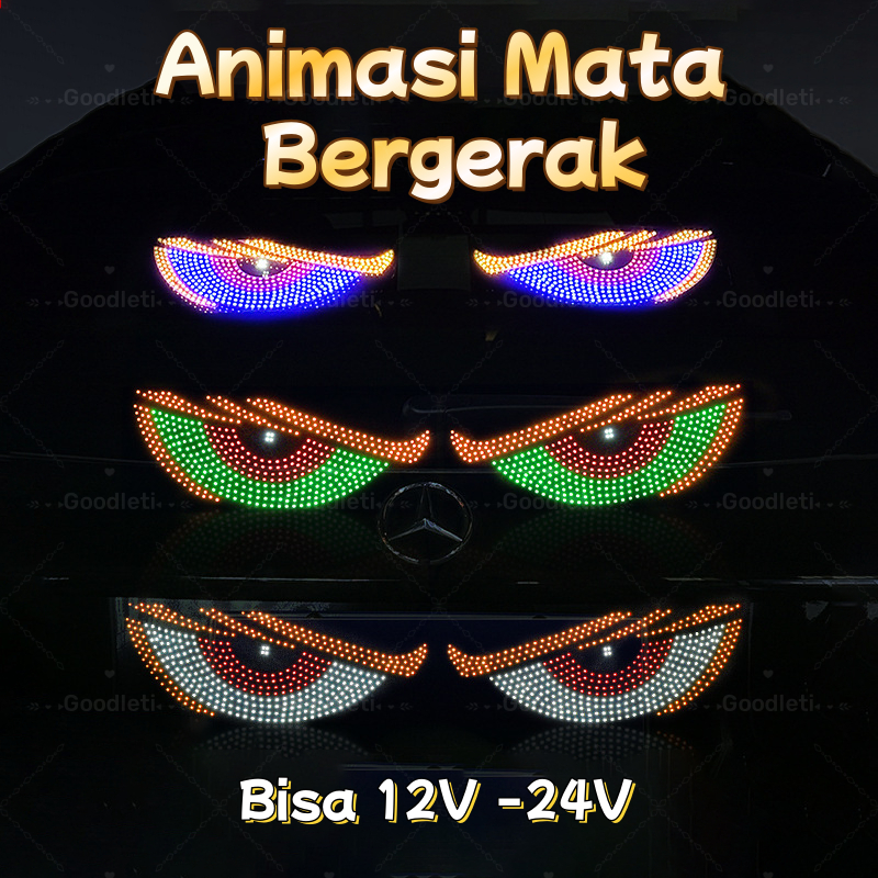 Jual Animasi Mata Bergerak Mobil LED / Stiker Mobil USB Tampilan LED ...