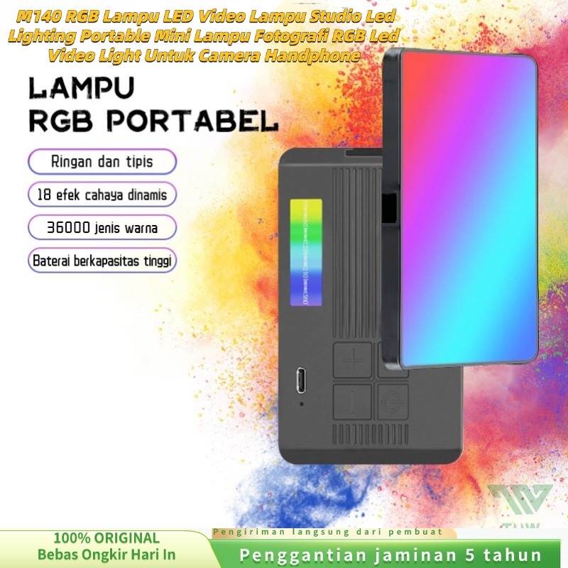Jual (COD) M140 RGB Lampu LED Video Lampu Studio Led Lighting Portable ...