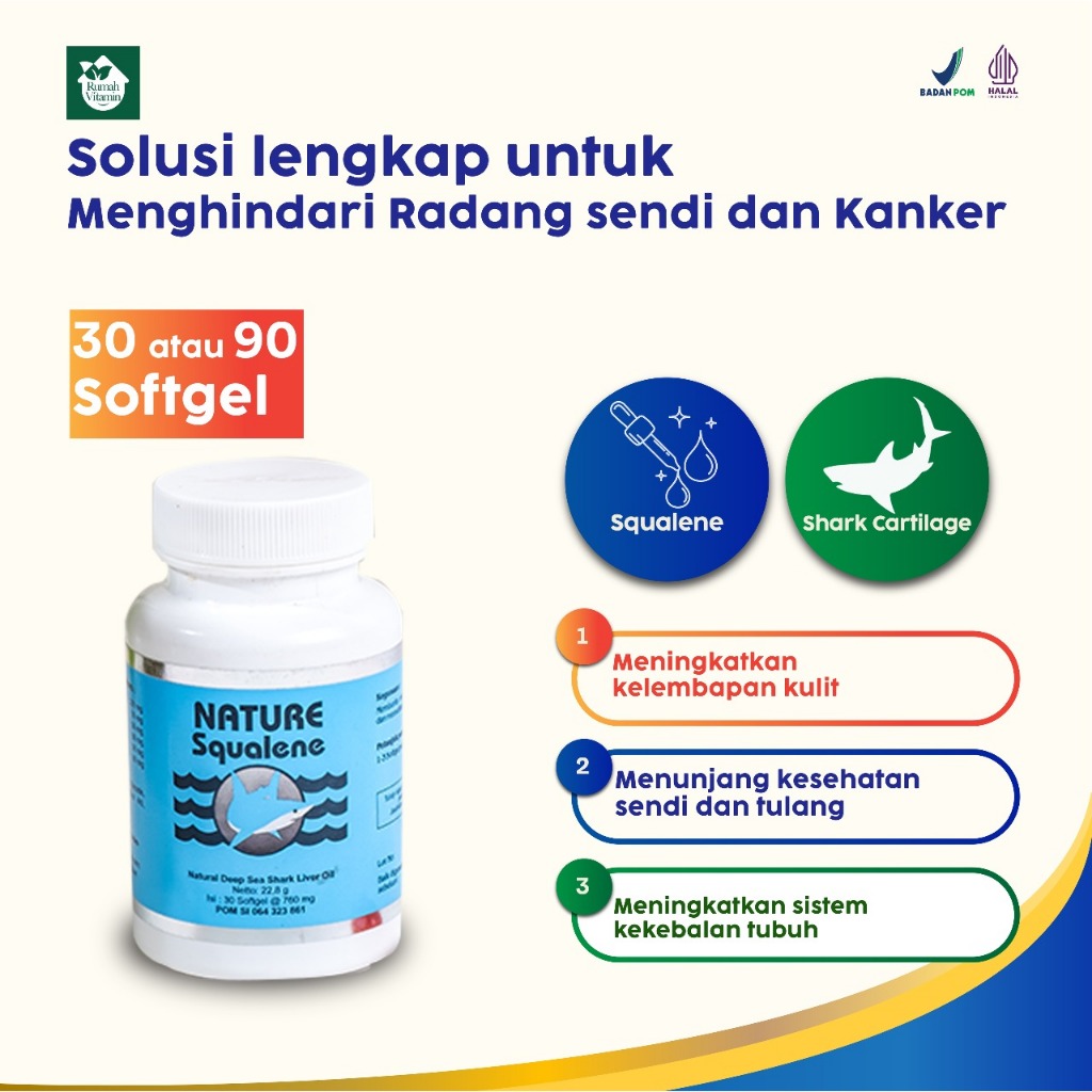 Jual Kanker dan Kelenjar getah bening teratasi suplemen anti kanker Nature Squalene isi 30 dan ...
