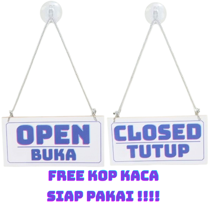 Jual GANTUNGAN OPEN CLOSED SIGN OPEN CLOSE GANTUNGAN TANDA BUKA TUTUP ...