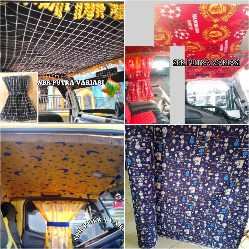 Jual kain plafon atap kabin mobil 1set gorden mobil pick-up Truk Hino ...