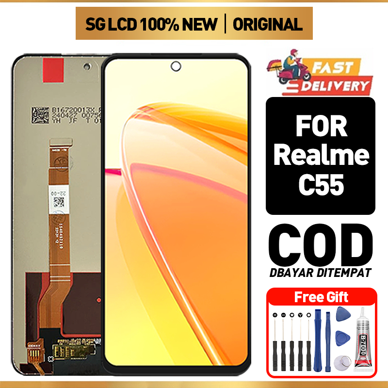 Jual LCD Realme C55 Original Touchscreen Fullset Asli Ori Compatible For Glass Touch Screen ...