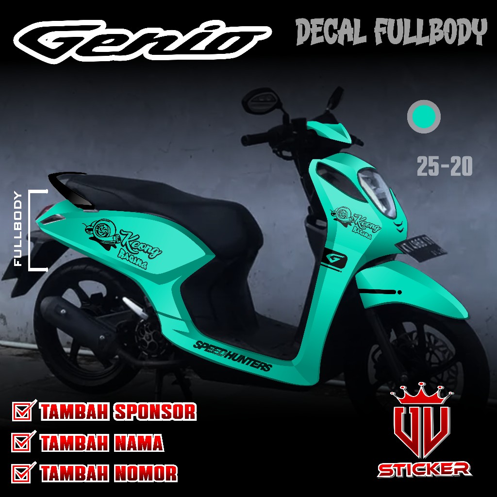 Jual (COD) TERBARU Sticker Decal Full Body GENIO 2019 2020 2021 2022 ...