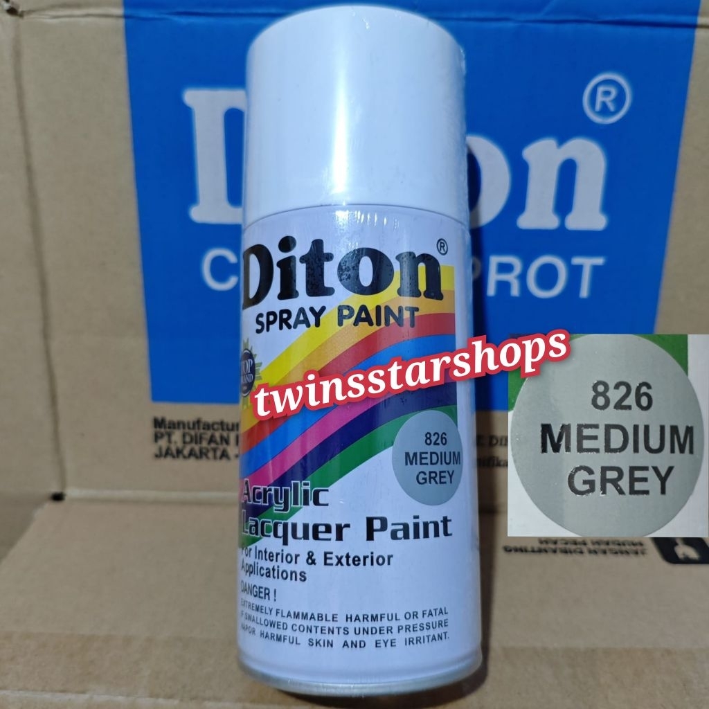 Jual Pilok Pilox Pylox Cat Diton Medium Grey 826 Abu Abu Glossy ...