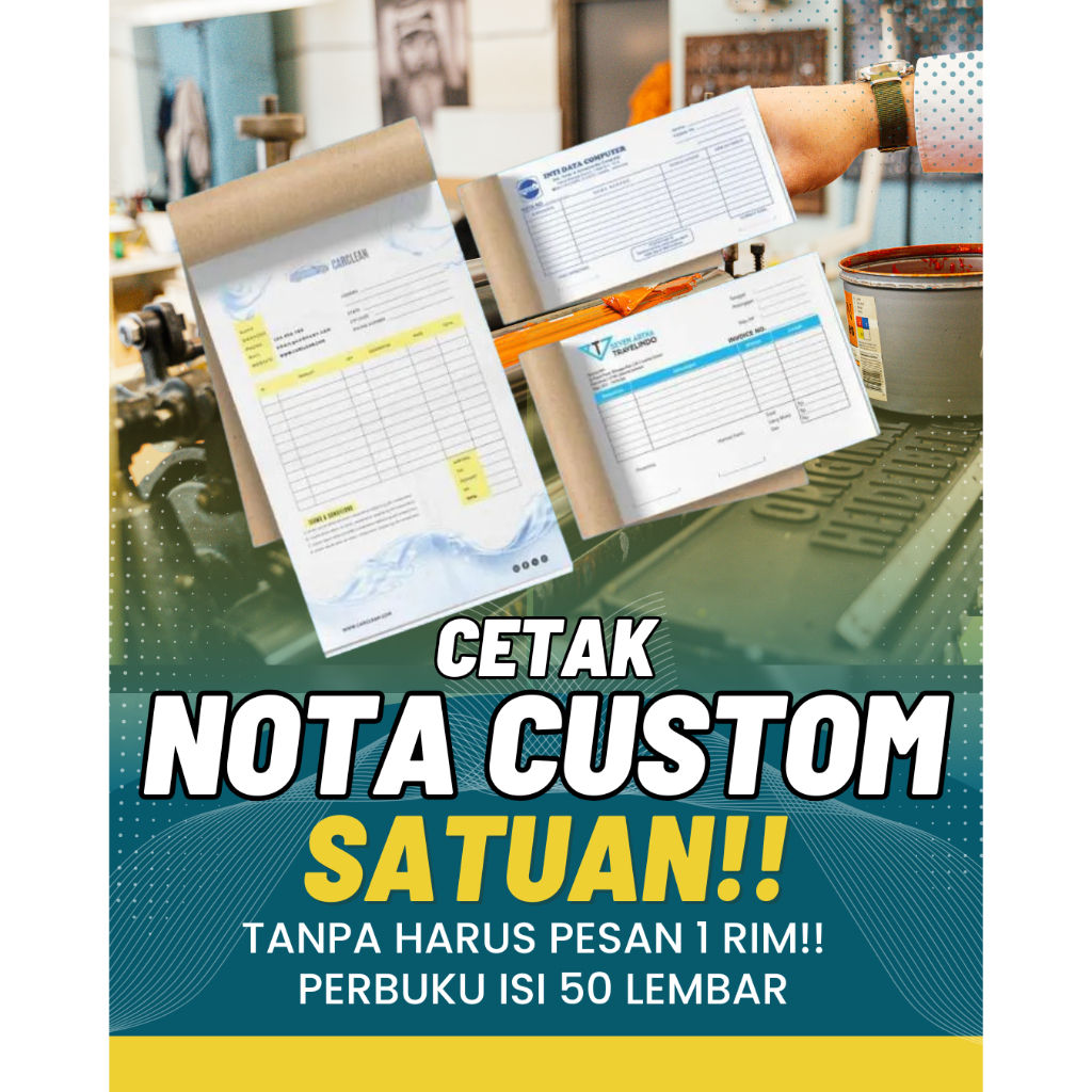 Jual CETAK NOTA SATUAN FULL WARNA BEBAS DESAIN | Shopee Indonesia