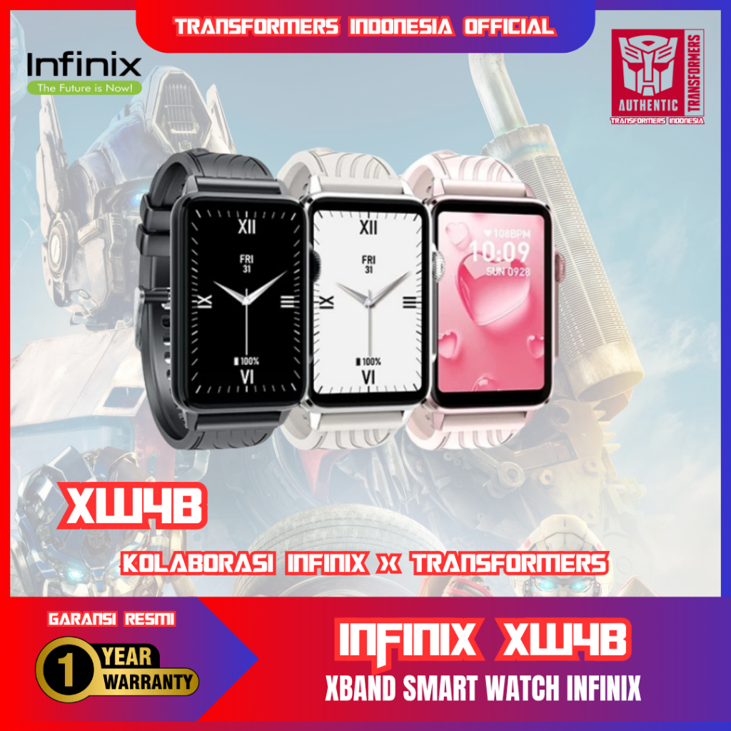 Jual Transformers x Infinix Smart Watch XW4B - 1.57 Inch Full Touch HD ...