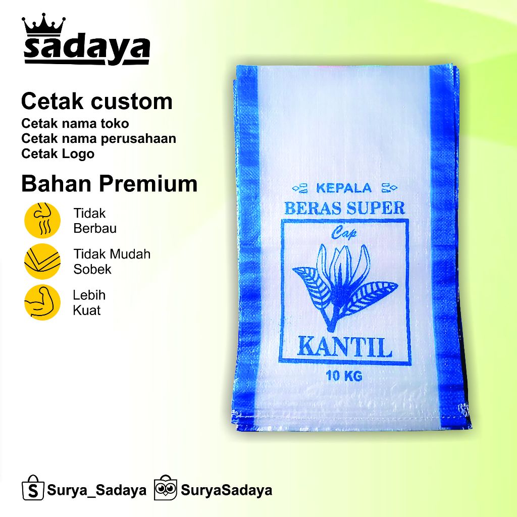 Jual Sablon Karung transparan 35x53 cm Custom Karung 10kg Cetak Karung ...