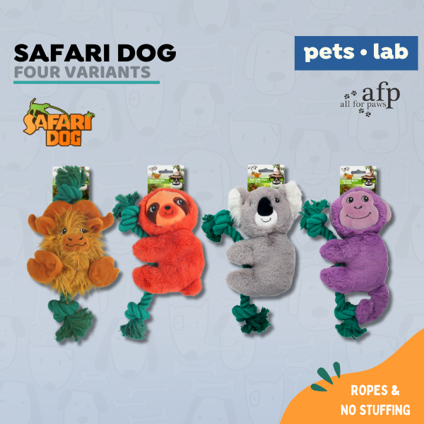 Jual All For Paws AFP Safari Dog Mainan Anjing Boneka Plush Toys Tug ...