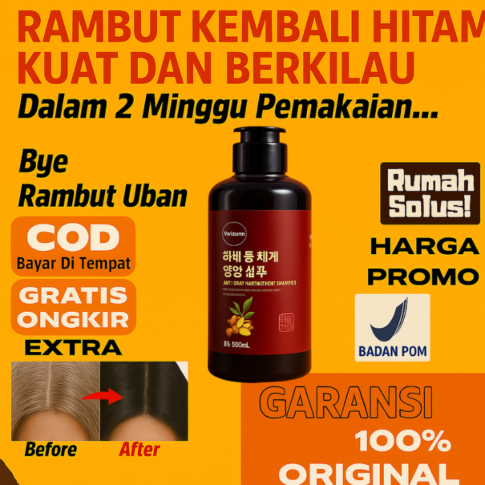 Jual Sampo Shampoo Shampo Ginseng Penghitam Rambut Uban Menghitamkan ...