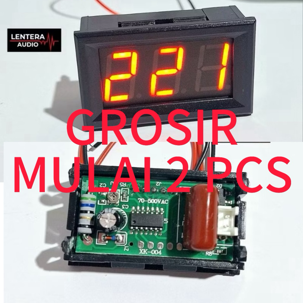 Jual Mini AC Voltmeter dengan Frame 0.56" AC 220v 2 Kabel Volt Meter ...