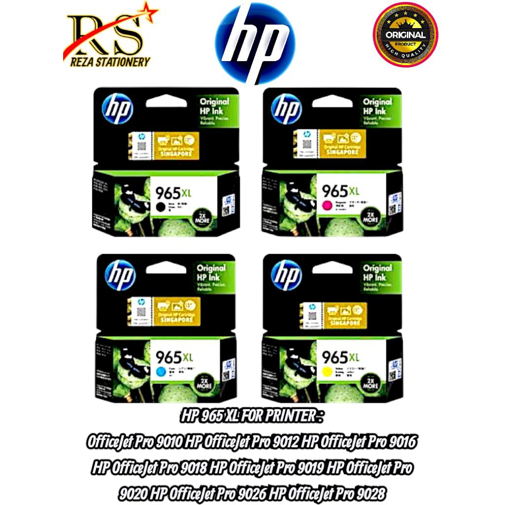 Jual TINTA CARTRIDGE HP 965 XL ORIGINAL100℅ FOR PRINTER : HP 9012, HP ...
