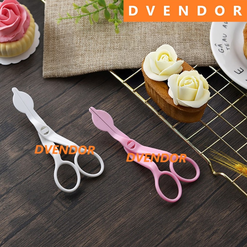 Jual [DVENDORTOOL] GUNTING MAWAR CREAM SCISSORS DEKORASI KUE TART KRIM ...