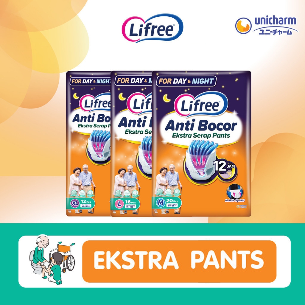 Jual Lifree Pants Extra Serap M20/ L16/ XL12 - Lifree Popok Dewasa Extra Serap M 20/ L 16/ XL 12 ...
