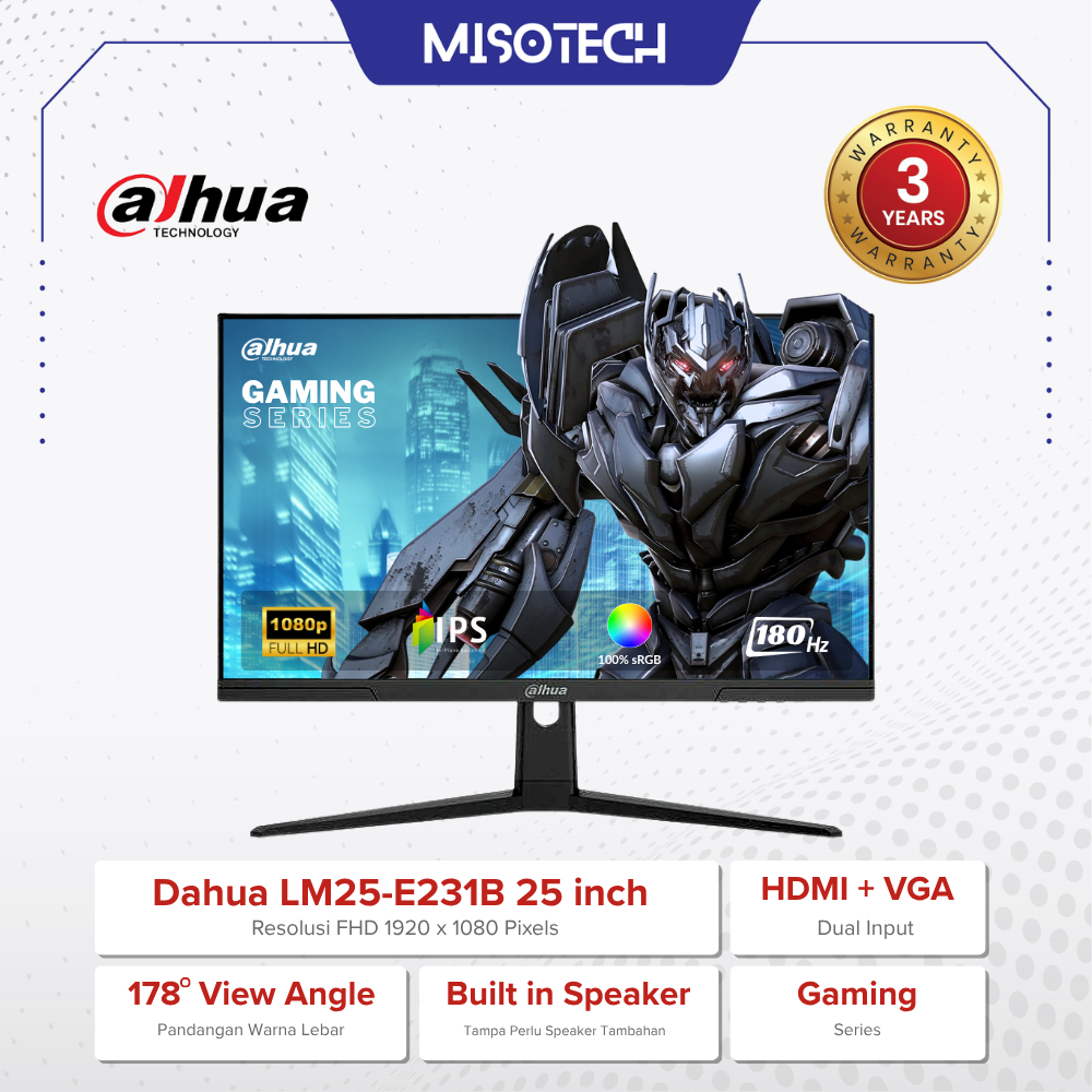 Jual Dahua DHI-LM25-E231B Gaming Monitor LED 25 Inch Full HD Panel IPS 180Hz | Shopee Indonesia