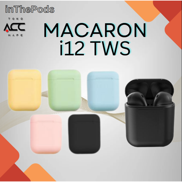 Jual TWS i12 Macaron Bluetooth 5.0 Double Earphone Sports Wireless ...