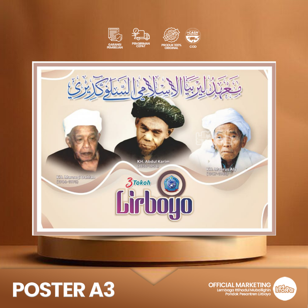 Jual Poster 3 Tokoh Beserta Masyayikh Ponpes Lirboyo | Shopee Indonesia