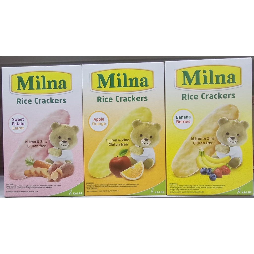 Jual MILNA Rice Crackers 20gr Box | Shopee Indonesia