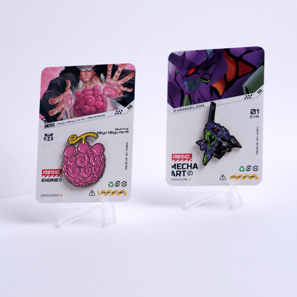 Jual Display Stand Acrylic - (2pcs) Card Holder Pin Enamel Stand ...
