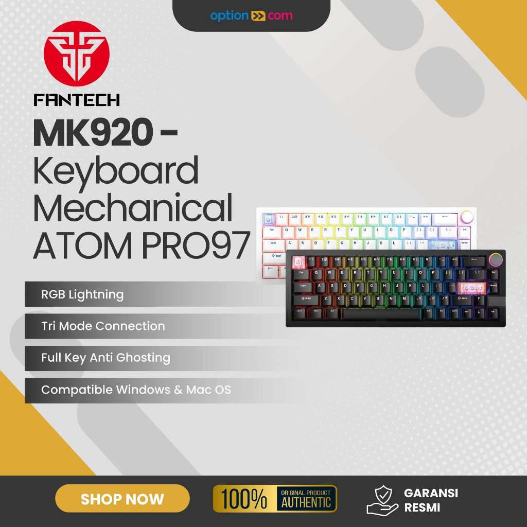 Jual Keyboard Gaming Wireless Fantech MK920 MAXFIT6 Mechanical Silicon ...