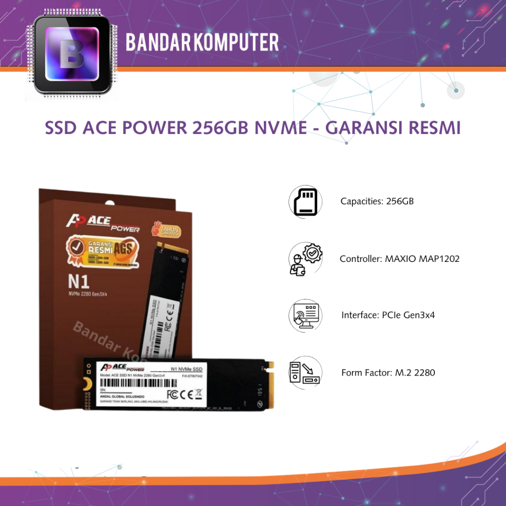 Jual SSD ACE POWER 256GB NVME - GARANSI RESMI | Shopee Indonesia