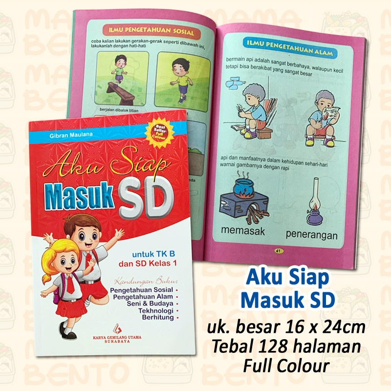 Jual Buku Belajar ukuran Besar - Aku Siap Masuk SD untuk Anak TK B dan PAUD - 128 Halaman uk B5 ...