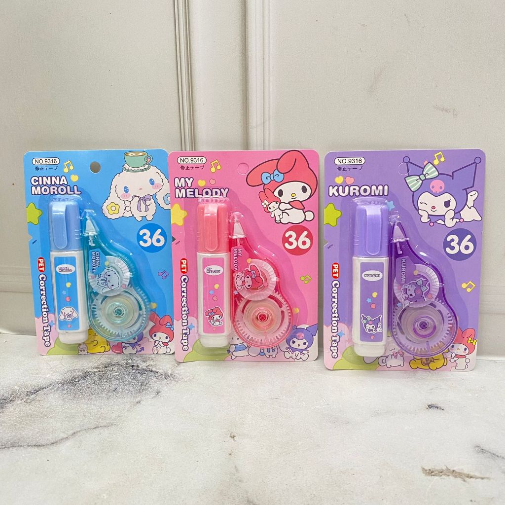 Jual CORRECTION TAPE NIALL 2 IN 1 SANRIO alat tulis sekolah lucu kado ...