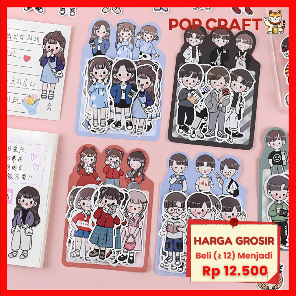 Jual PC 1 Pack 20 Lembar Stiker Tumblr Karakter Sticker Aesthetic Style ...