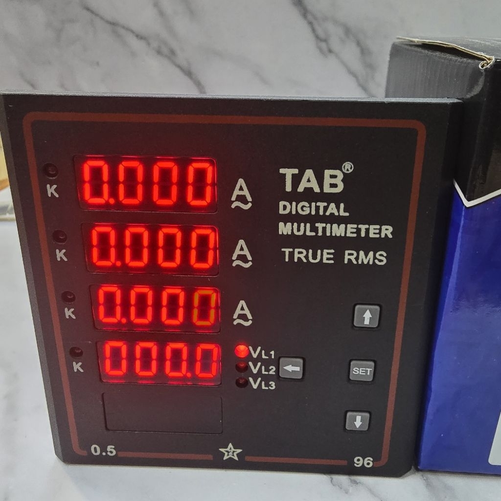 Jual DIGITAL AMPERE + VOLT METER 3PHASE A+V TAB SFS-9K4-3UI | Shopee ...
