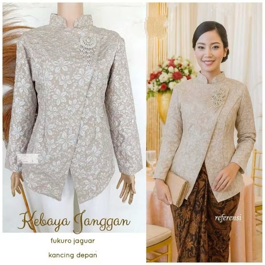 Jual Atasan Kebaya Janggan Kebaya Jawa Bahan Fukuro Jaguar Premium ...