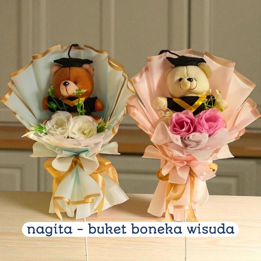 Jual Buket Boneka Wisuda Teddy Bear Toga Bucket Bunga Hadiah Pelulusan ...