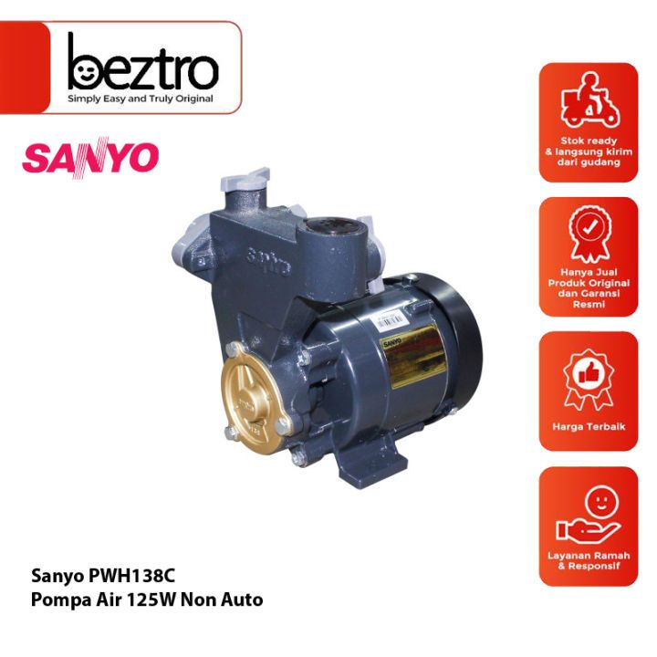 Jual Sanyo Pompa Air Sumur Dangkal PWH-138C 125 Watt – Water Pump Daya ...