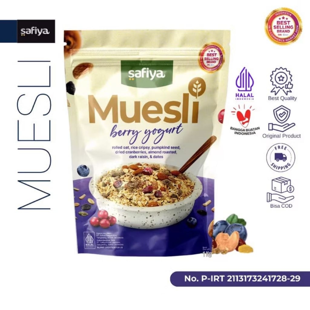Jual Muesli Safiya Berry Yougert | Shopee Indonesia
