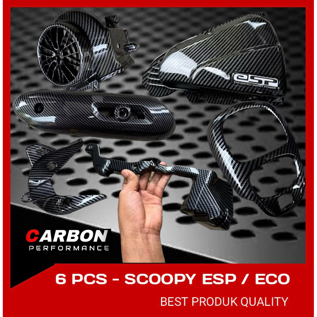 Jual PAKET CARBON SCOOPY ESP 6 PCS 2017-2020 PAKET SCOOPY DONAT GEN 1 ...