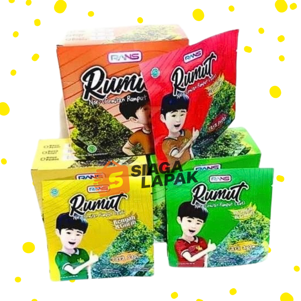 Jual Rumut 1 BOX ISI 12 Sachet Rumput Laut All Varian Rasa [BELI BANYAK ...