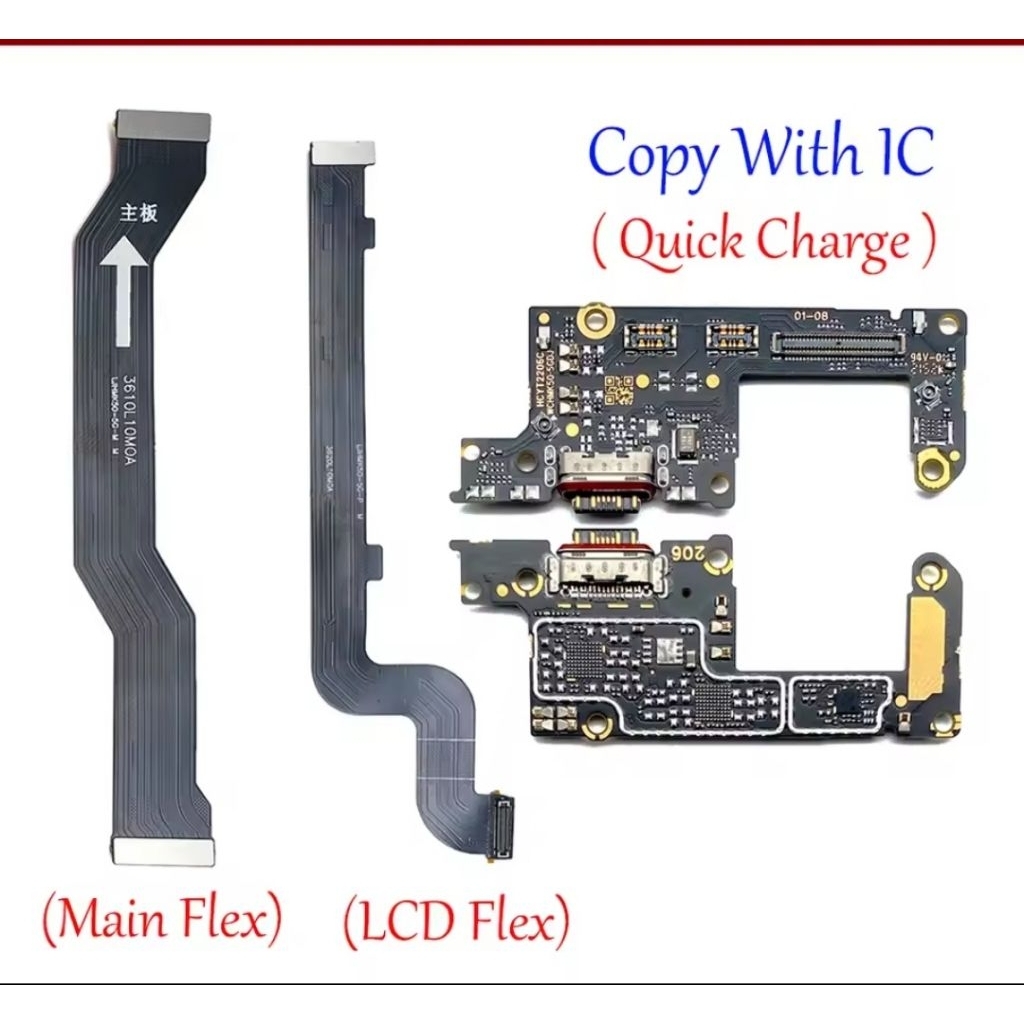 Jual (1 set)Flexible connector charging Flex mainboard flex Lcd Xiaomi ...