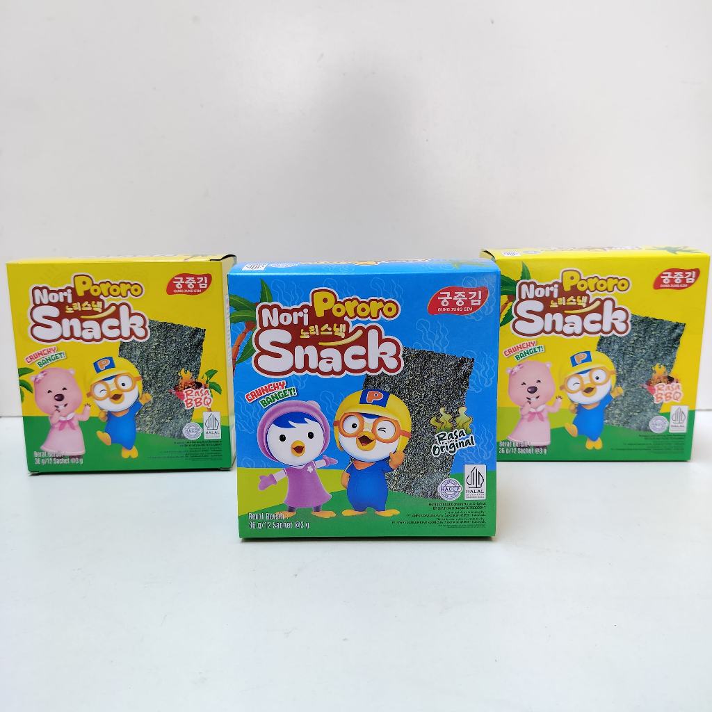 Jual ( 1 BOX ) PORORO NORI SNACK SACHET / PORORO NORI SNACK | Shopee ...