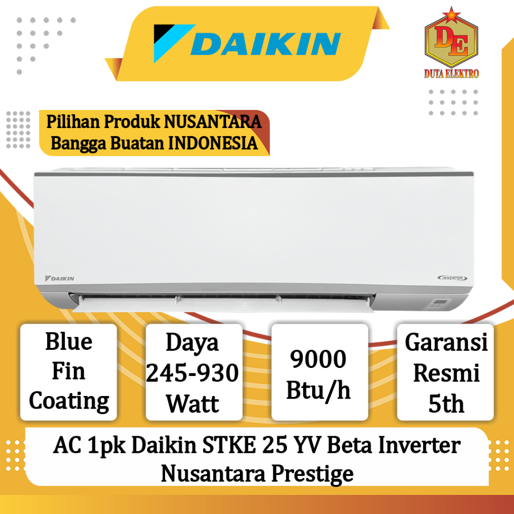 Jual AC 1pk Daikin STKE 25 YV Beta Inverter Nusantara Prestige | Shopee ...