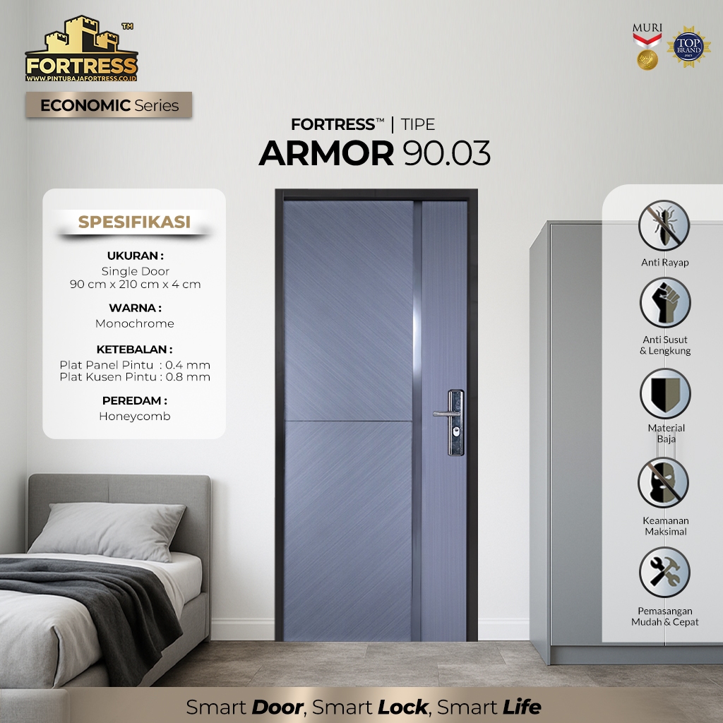 Jual PINTU BAJA FORTRESS TYPE ARMOR 80 PINTU RUMAH FULL SET | Shopee ...